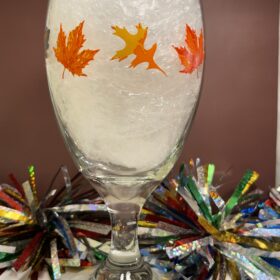 Vibrant Fall Leaves Drinking Glass with Vibrant Autumn Color Leaves ...