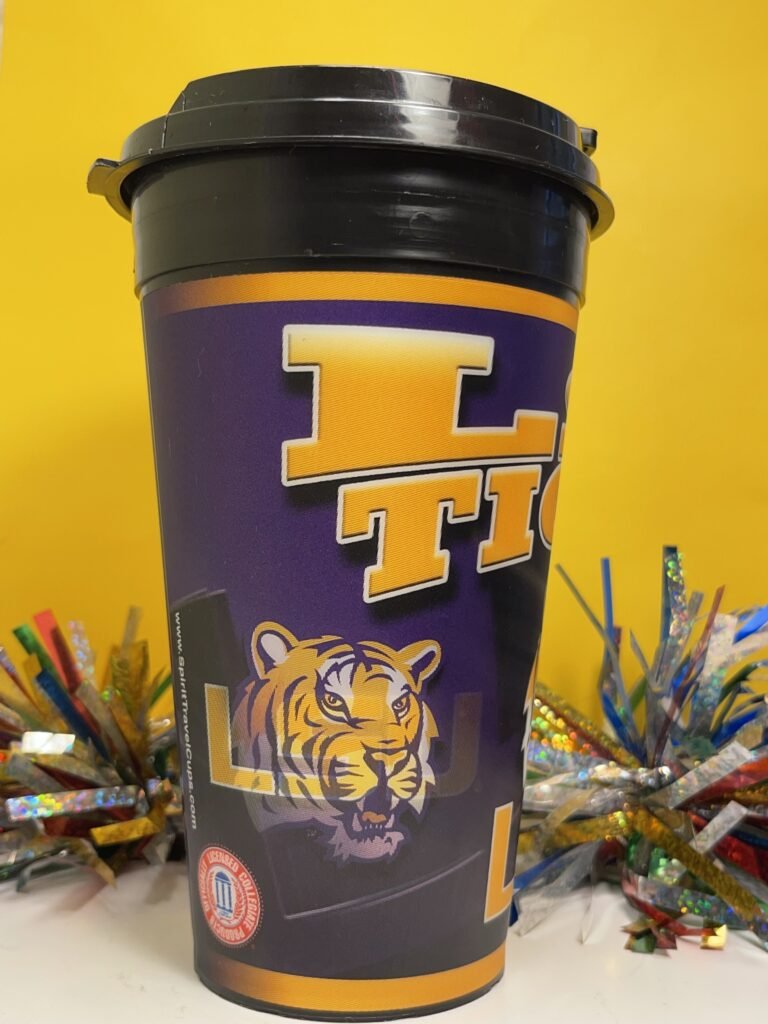 Holographic LSU Tigers Spirit Cup with Lid Louisiana State University ...