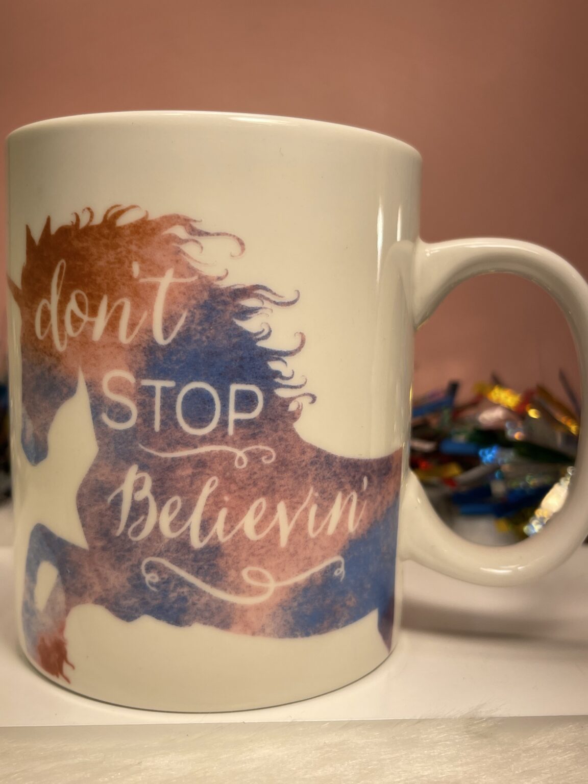 P Graham Dunn Don't Stop Believing Unicorn Coffee Cup Mug with Unicorn ...