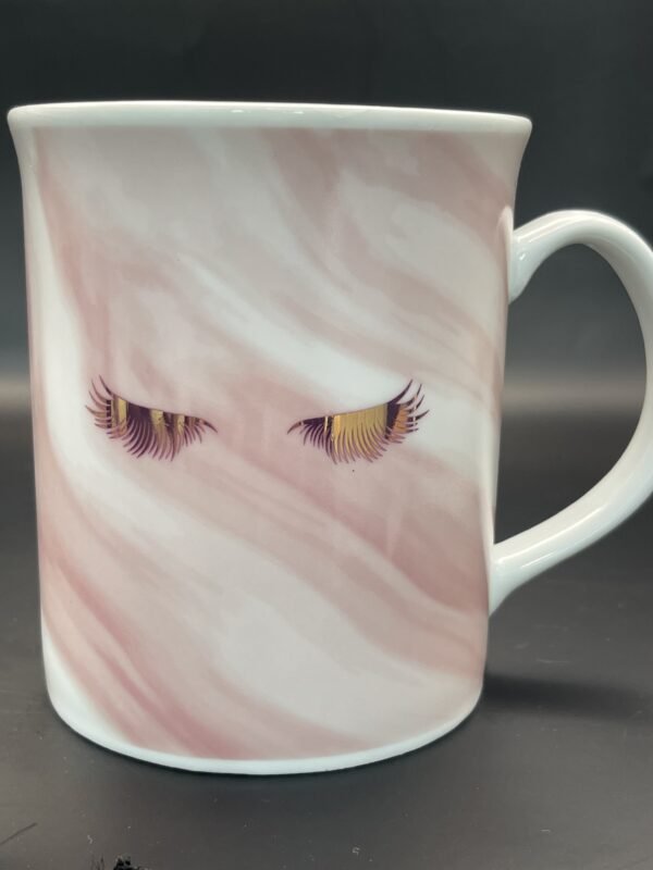 Pink Marble Eyelash Mug - CupofMood