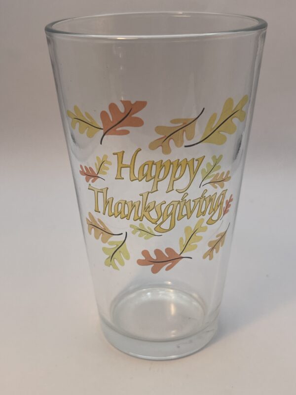 Happy Thanksgiving Drinking Glass - CupofMood