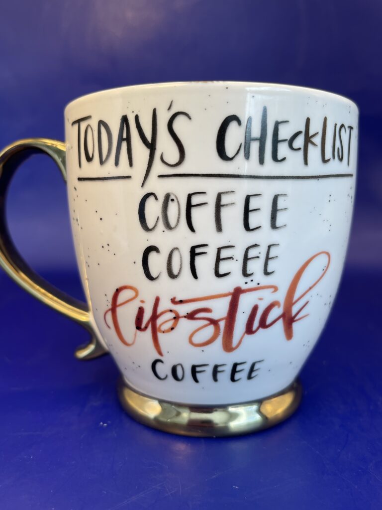 Coffee Lipstick Checklist Mug - CupofMood